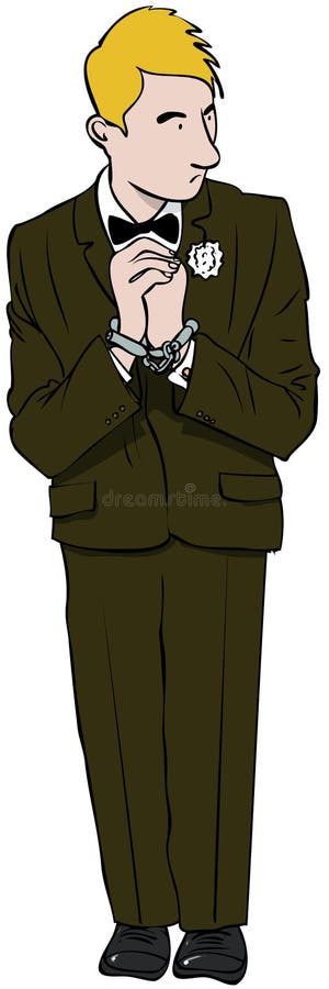 Handcuffed man stock vector. Illustration of mistaken - 34930807