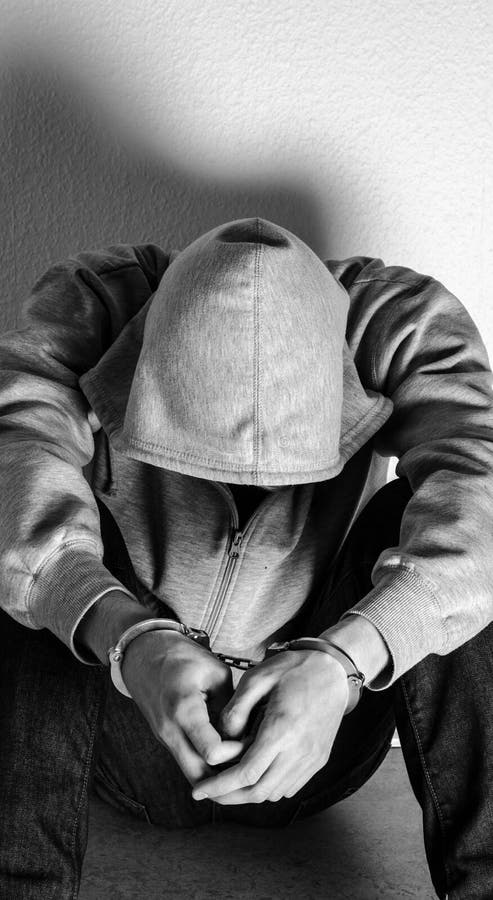Handcuffed teen portrait stock photo. Image of handcuffed - 4318200