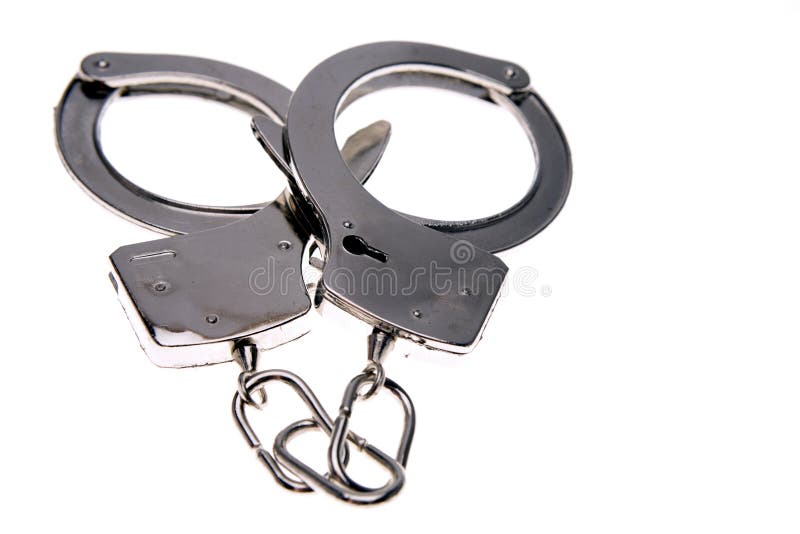 Handcuffs stock photo. Image of metal, isolated, police - 3946684