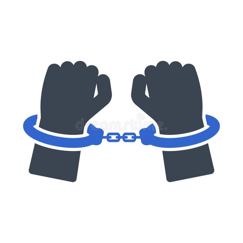 Handcuffs icon stock vector. Illustration of police - 260609981