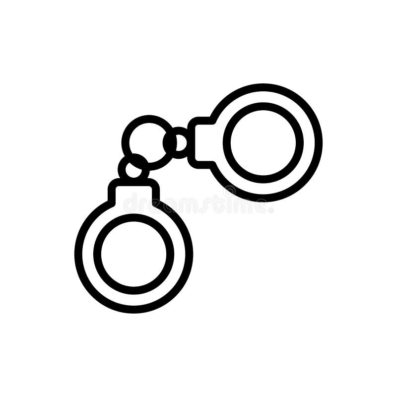 Handcuffs Icon Flat Vector Template Design Trendy Stock Vector ...
