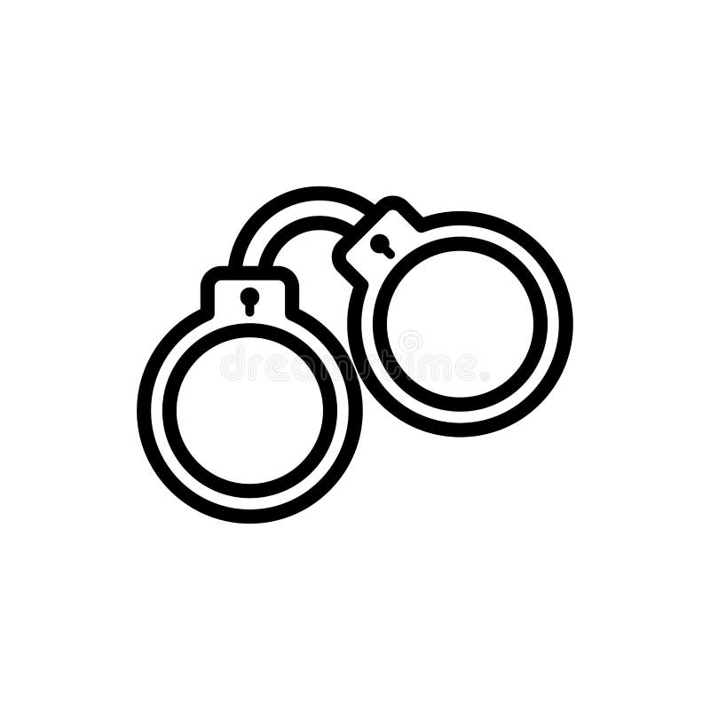 Handcuffs Icon Flat Vector Template Design Trendy Stock Vector ...