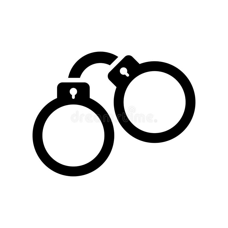 Handcuffs Icon Flat Vector Template Design Trendy Stock Vector ...