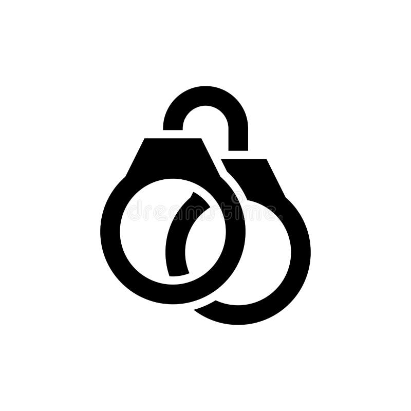Handcuffs Icon Flat Vector Template Design Trendy Stock Vector ...