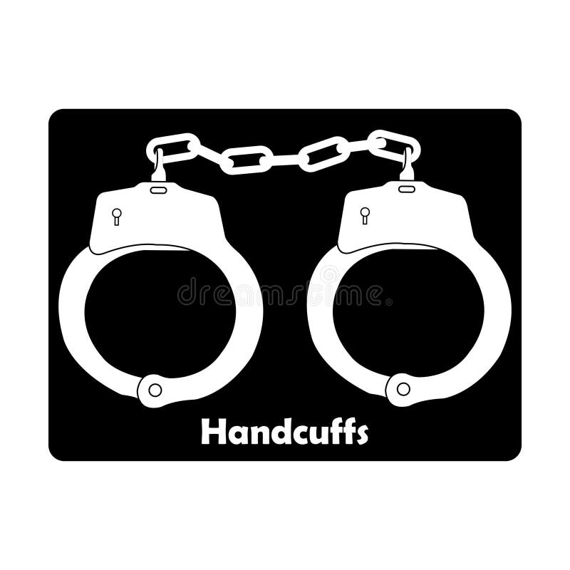 Handcuffs icon stock vector. Illustration of legality - 283136175