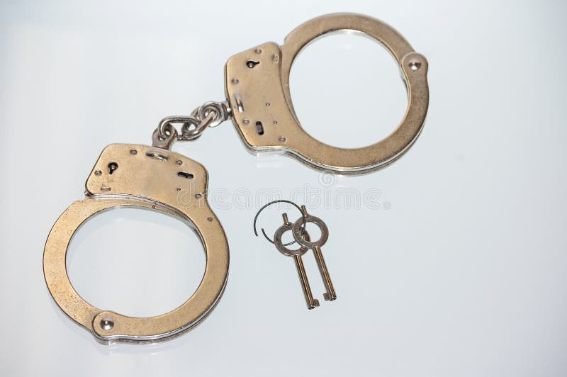 Handcuffs with Keys stock image. Image of handcuffs, inmate - 58260225