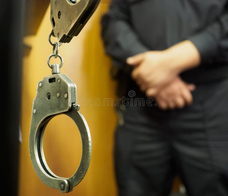 Handcuffs stock photo. Image of illegal, cage, prison - 96351966