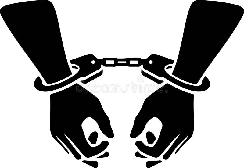Handcuffs, Manacles or Shackles Icon. Stock Vector - Illustration of ...