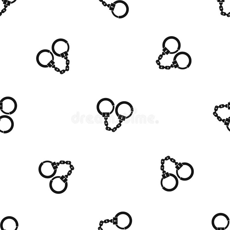 Handcuffs Pattern Seamless Black Stock Vector - Illustration of ...
