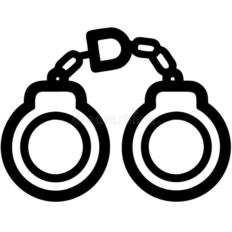 Handcuffs Vector for Security and Law Enforcement Design Projects Stock ...