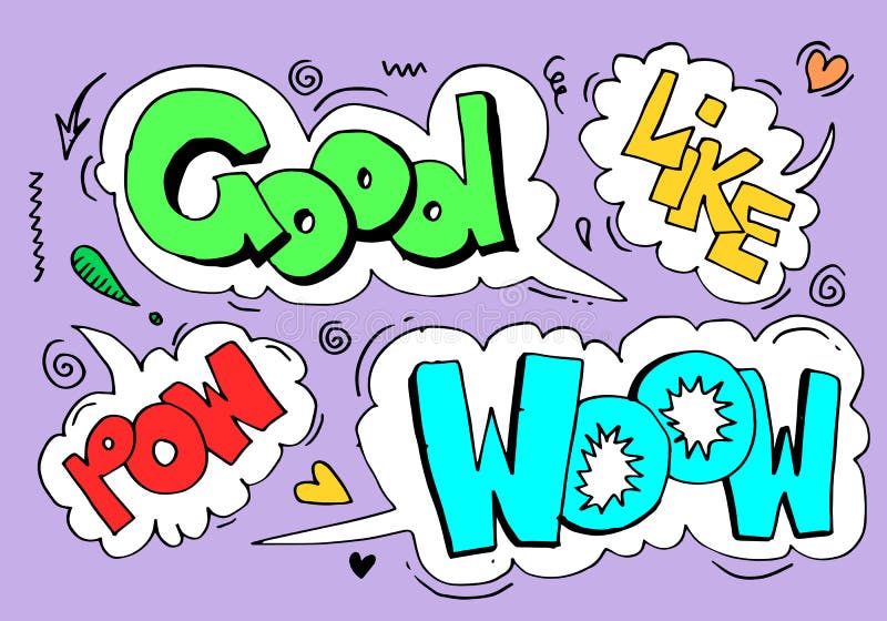 Handdrawn Arrows, Borders Set with Handwritten Textwow,ok,hi,wow,like ...