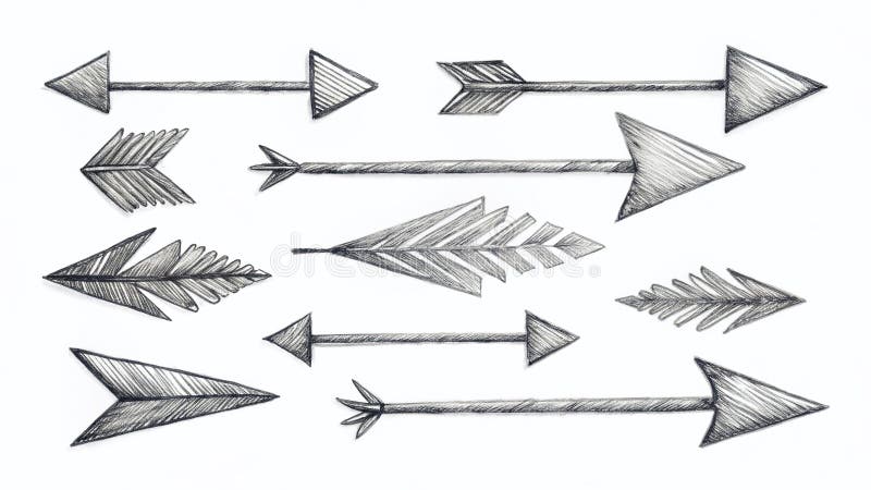 HandDrawn Arrows a LowLight Sketch Set for Design Inspiration Perfect ...