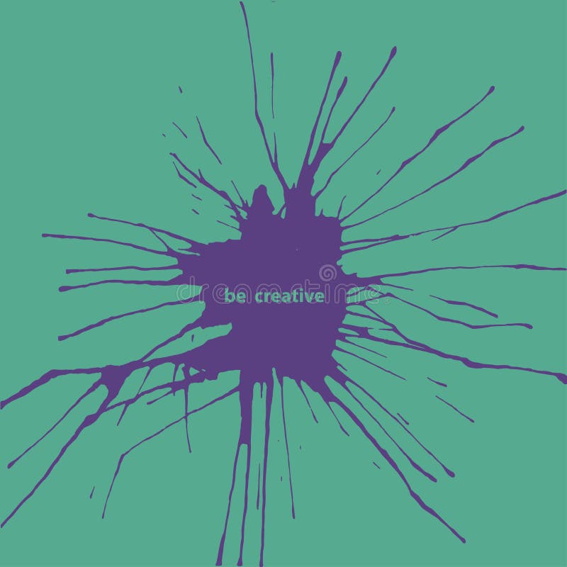 Handdrawn blot with text stock vector. Illustration of paint - 121140758