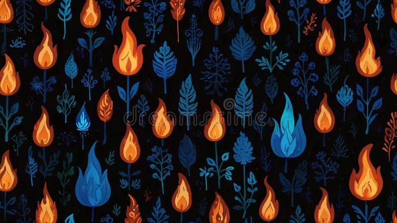 HandDrawn Blue Flame Icons a Visual Symphony of Synthesis Effects for ...
