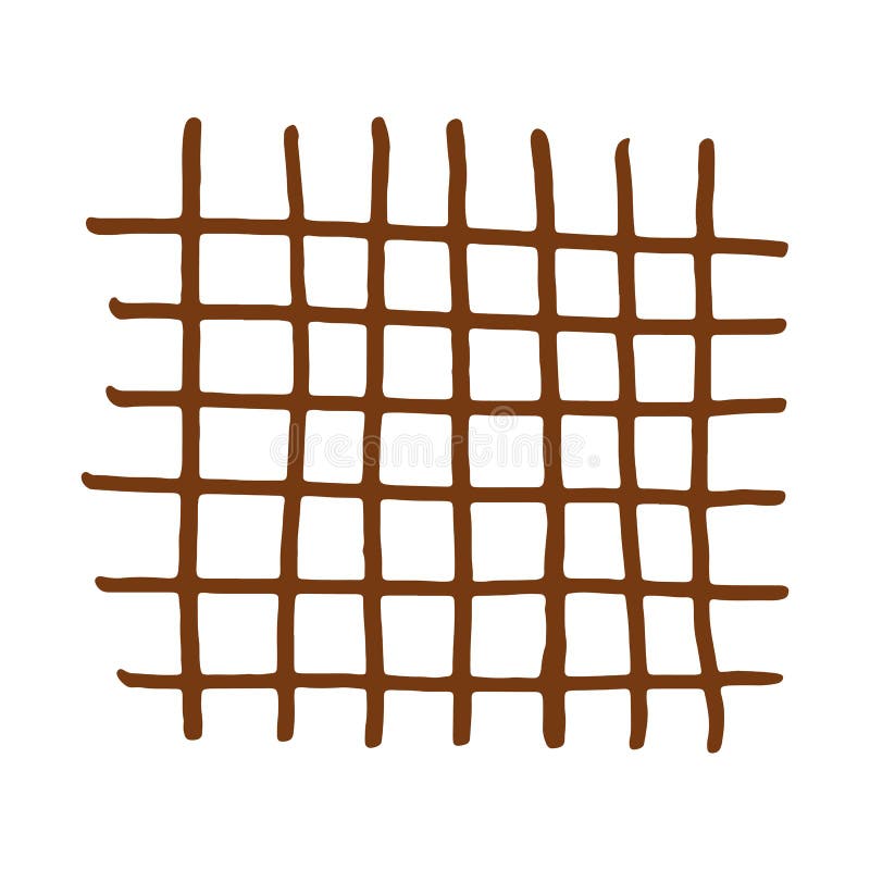 Handdrawn brown grid. stock vector. Illustration of backdrop - 168271926