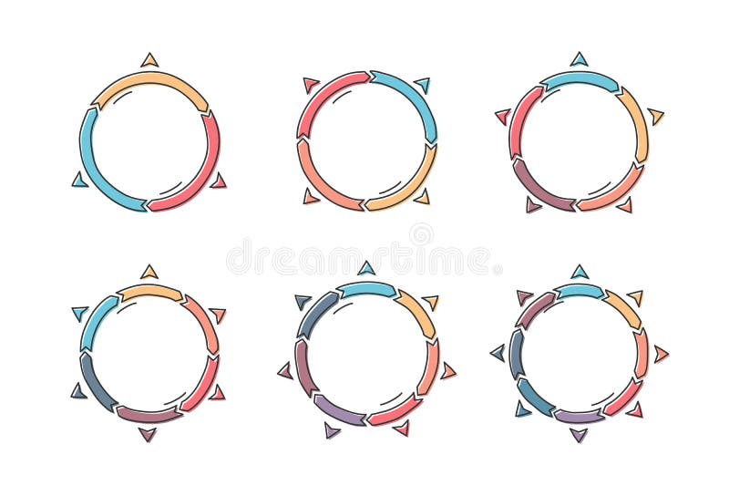 Five Arrows Circle Flow Stock Illustrations – 228 Five Arrows Circle ...
