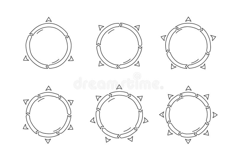 Handdrawn Circle Arrows stock vector. Illustration of option - 268426352