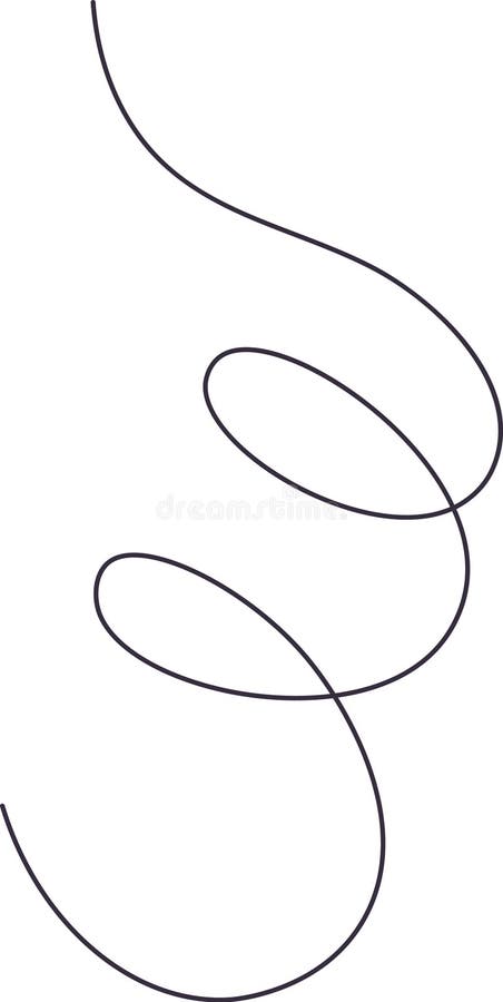 Handdrawn Curved Line stock vector. Illustration of outline - 353252350