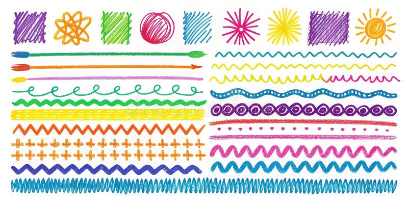 HandDrawn Doodle Divider Lines a Collection of Artistic Strokes for ...
