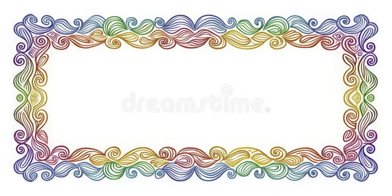 HandDrawn Doodle Wave Curve Frames a Collection of Unique Stylish ...