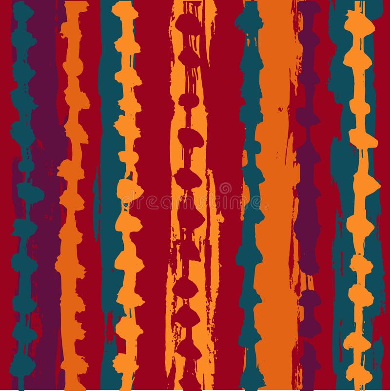 Handdrawn Dry Brush Seamless Strokes with Nodes Artwork Pattern Stock ...