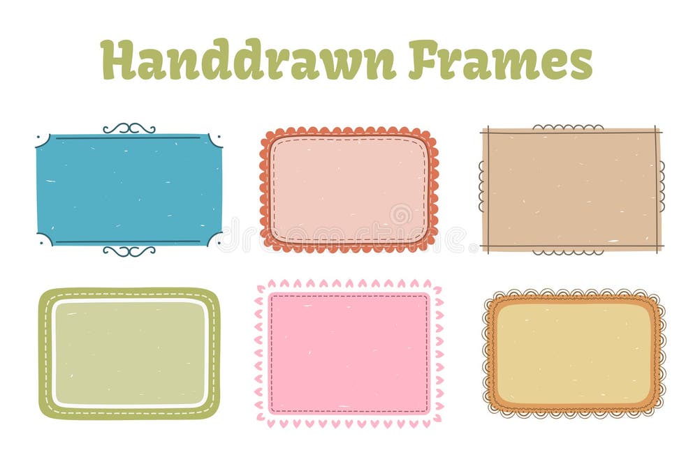 Handdrawn Frames stock vector. Illustration of vintage - 271598770
