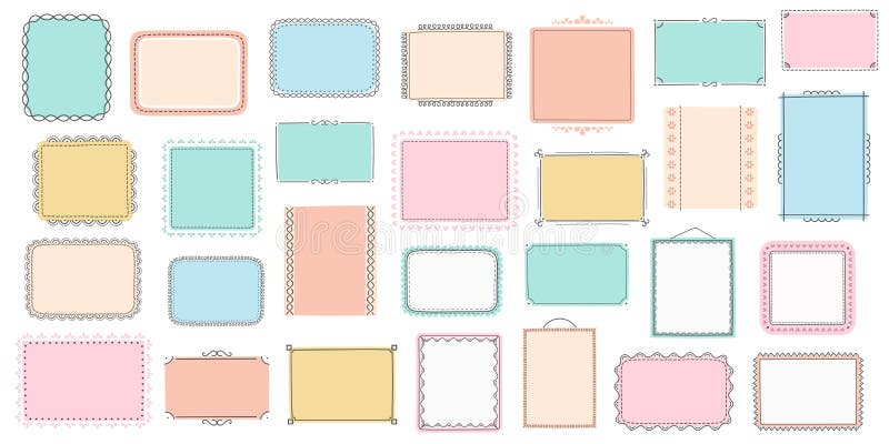Handdrawn Frames stock vector. Illustration of vertical - 267042754