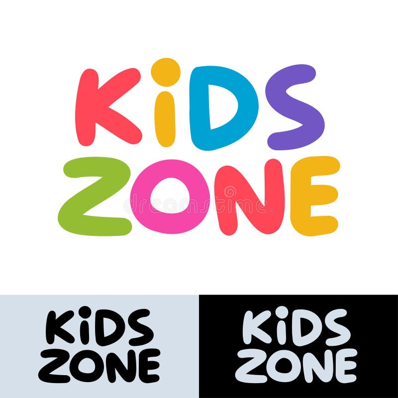 Vector Handdrawn Illustration. Lettering Phrases Kids Zone Stock ...