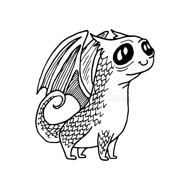 Handdrawn Magic Creature, Magic Animal Drawing Stock Vector ...