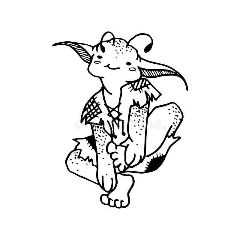 Handdrawn Magic Creature, Magic Animal Drawing Stock Vector ...