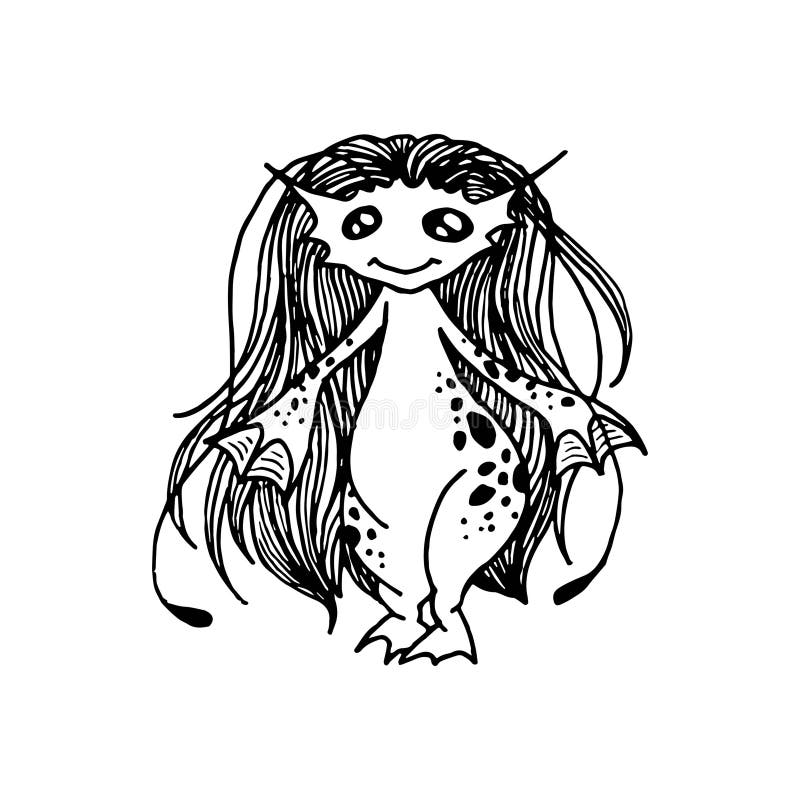 Handdrawn Magic Creature, Magic Animal Drawing Stock Vector ...