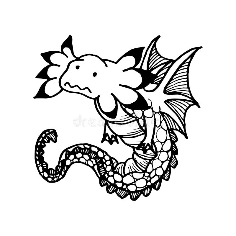 Handdrawn Magic Creature, Magic Animal Drawing Stock Vector ...