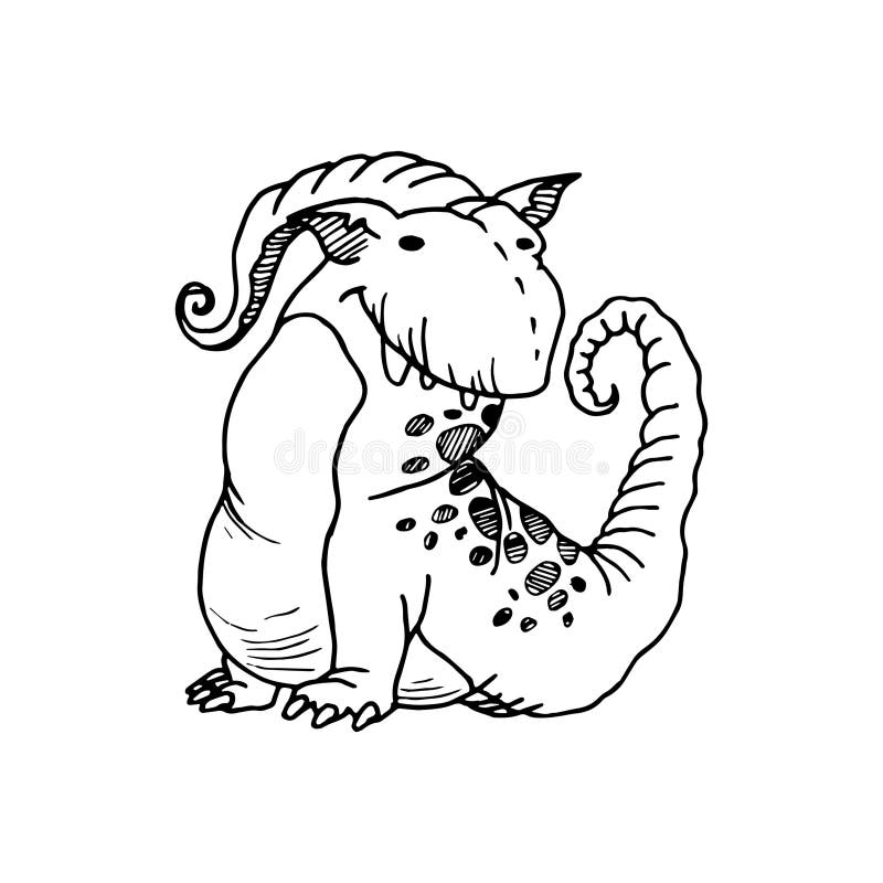 Handdrawn Magic Creature, Magic Animal Drawing Stock Vector ...