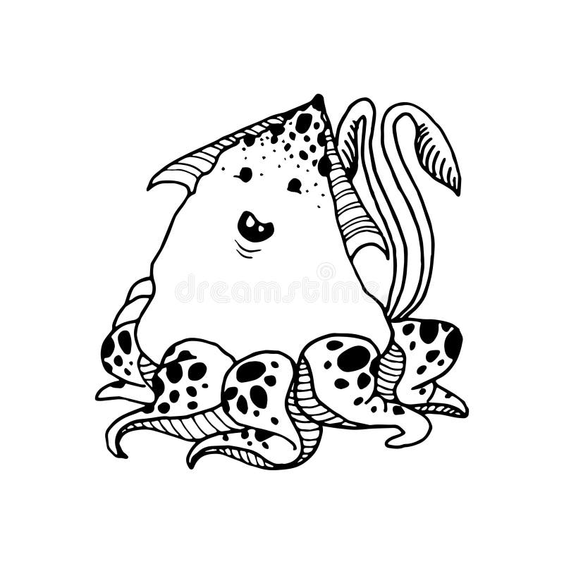 Handdrawn Magic Creature, Magic Animal Drawing Stock Vector ...