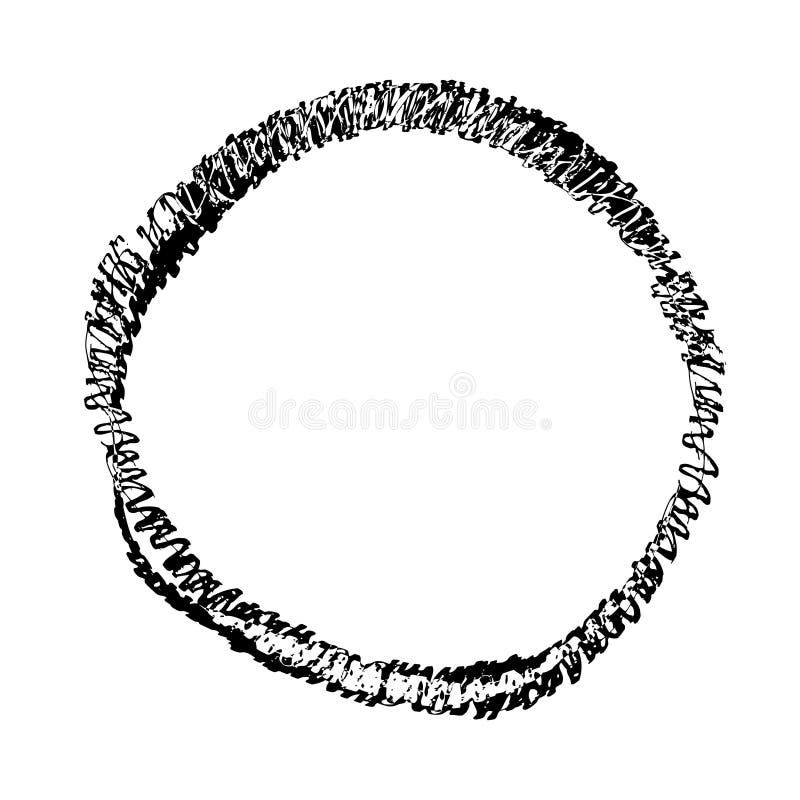 Handdrawn Pen Drawing Circles Vector Set on Note Page Stock Vector ...