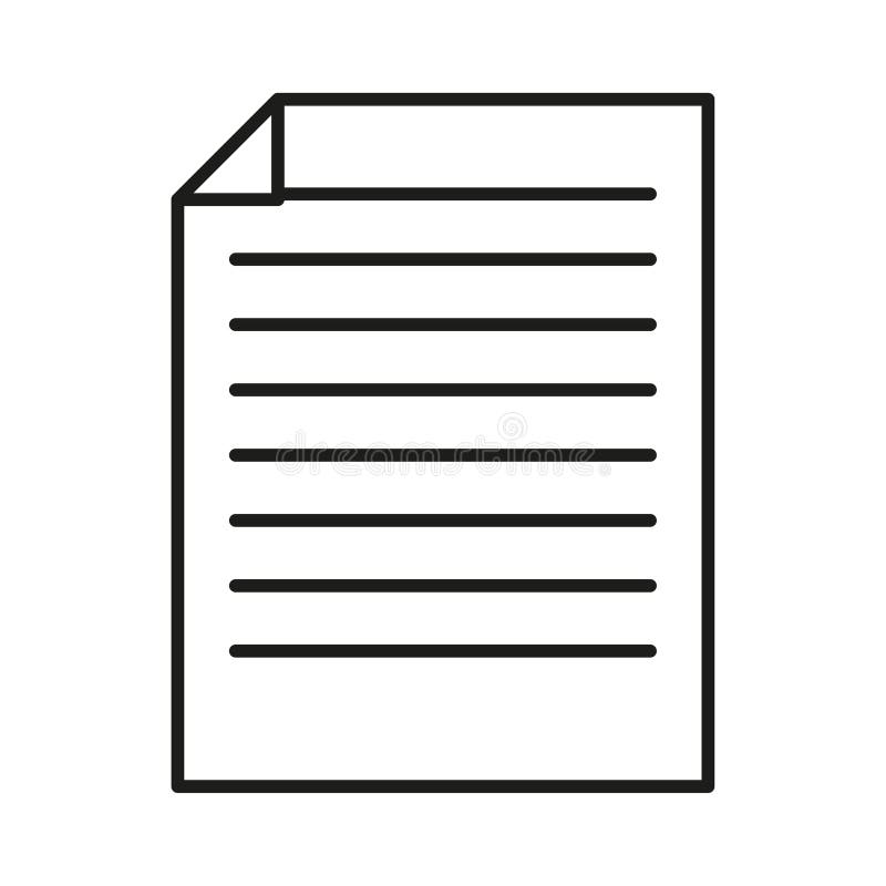 A Handdrawn Sketch of a Rectangular Paper with Parallel Lines on it ...