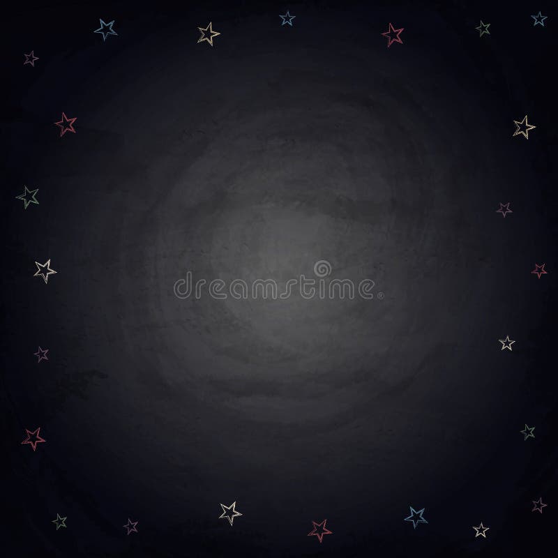 Handdrawn Stars on Chalkboard Blackboard Background Stock Illustration ...
