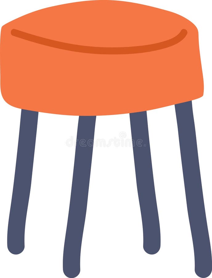 Handdrawn Stool Furniture stock vector. Illustration of vector - 354432923