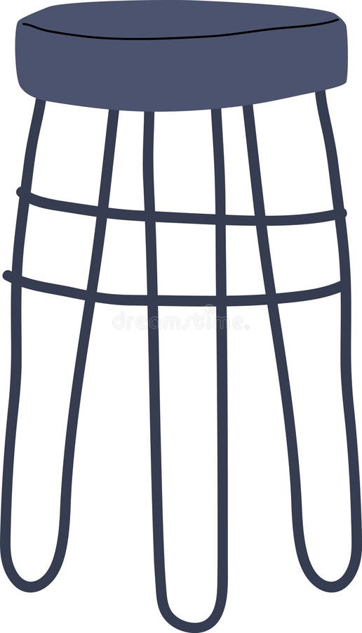 Handdrawn Stool Furniture stock vector. Illustration of comfortable ...