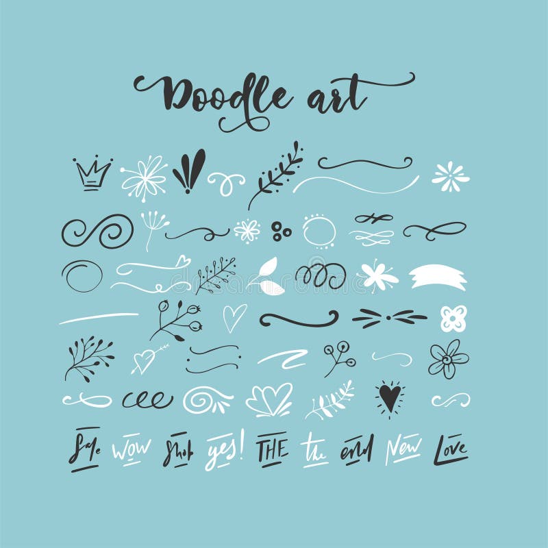 Handdrawn vector doodles. stock vector. Illustration of decor - 106394758