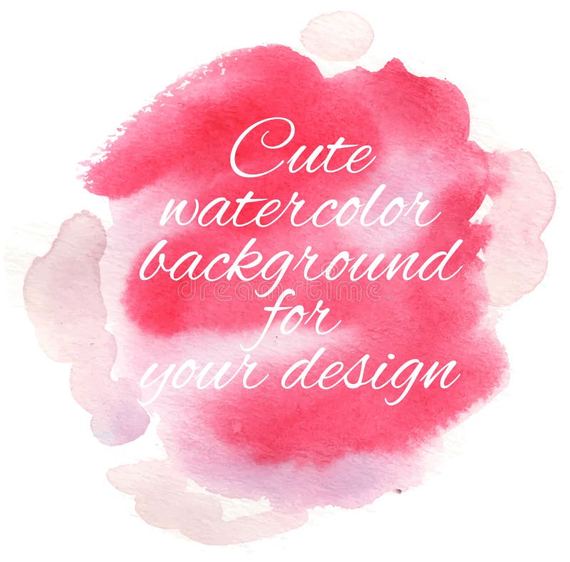 Handdrawn Watercolor Background with Designed Text Stock Vector ...