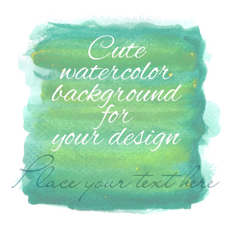 Handdrawn Watercolor Background with Designed Text Stock Vector ...