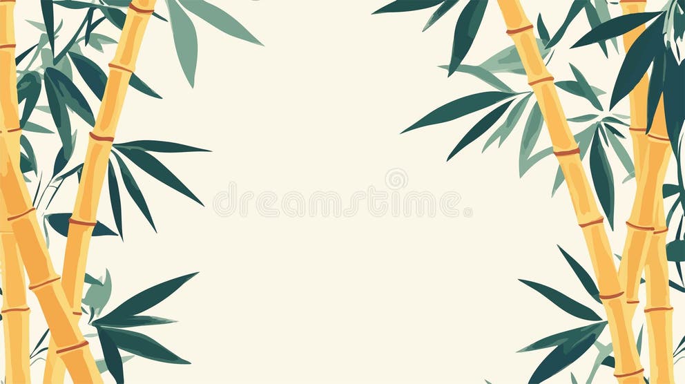 Bamboo Rectangular Flat Frame Design Stock Illustrations – 30 Bamboo ...