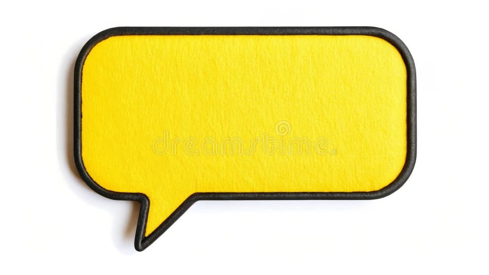 HandDrawn Yellow Comic Speech Bubble Blank Empty and Ready for Your ...