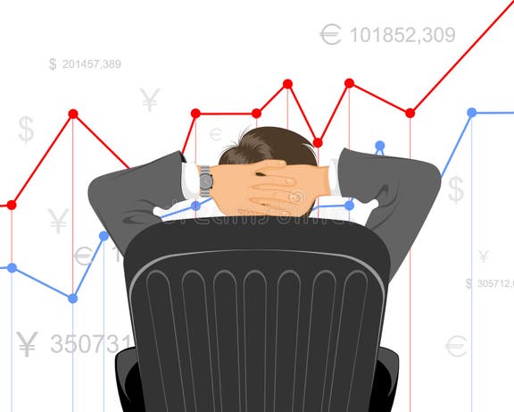 Handelaar Het Letten Op Programma Vector Illustratie - Illustration of ...