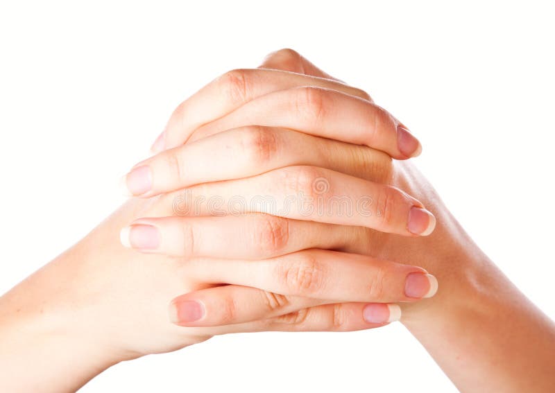 Het gevouwen handen bidden stock afbeelding. Image of geloofster - 18048421