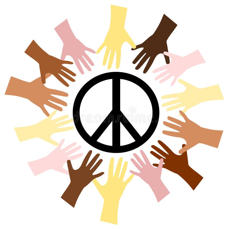 Vredessymbool stock illustratie. Illustration of harmonie - 45175243