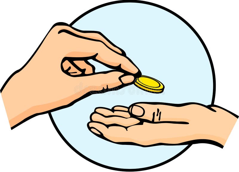 Handen Die En Geld Geven Ontvangen Vector Illustratie - Illustratie ...