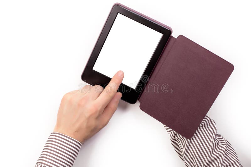 Handen Die Hand Ereader E-lezer Houden Stock Afbeelding - Image of ...