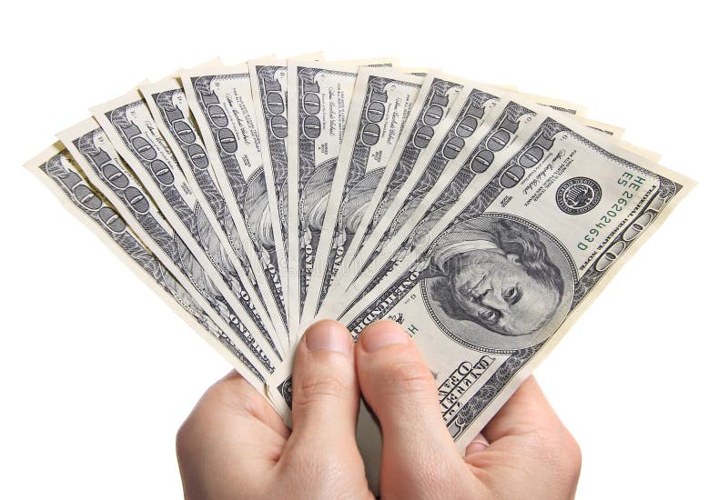 Handen met geld stock afbeelding. Image of uitwisseling - 23940097